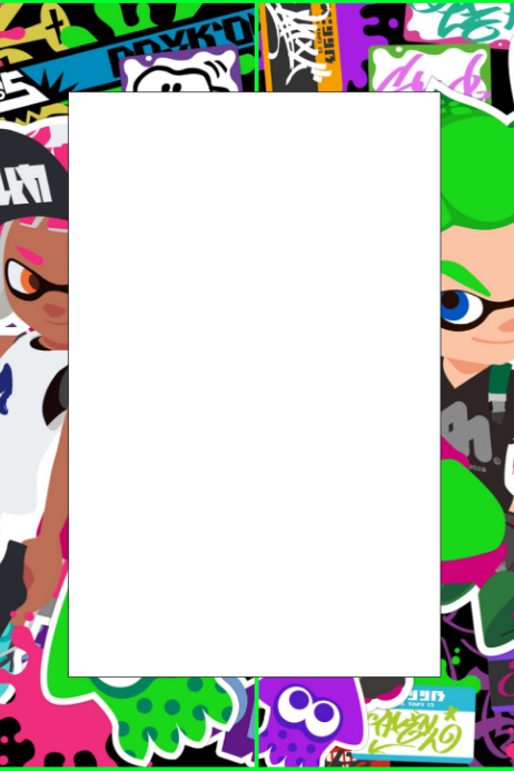 Copy of Splatoon Party Prop Frame | PosterMyWall