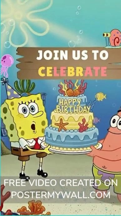 sponge bob birthday invitation Template | PosterMyWall
