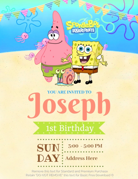 Spongebob Template | PosterMyWall