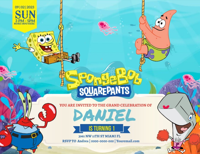 spongebob Template | PosterMyWall