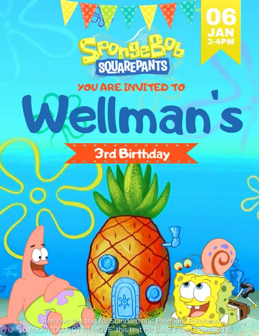 Spongebob Template | PosterMyWall