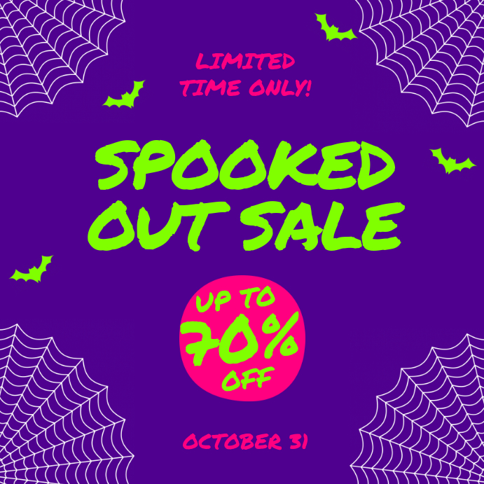 Spooked Out Sale Template | PosterMyWall