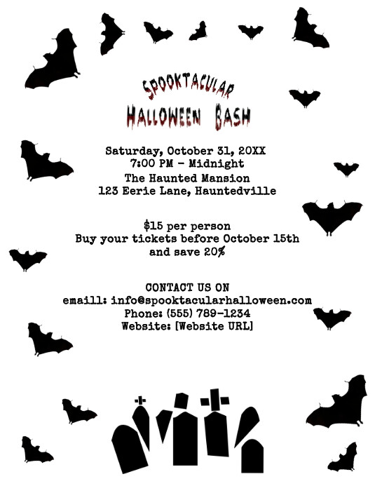 Spooktacular Halloween Bash Template | PosterMyWall