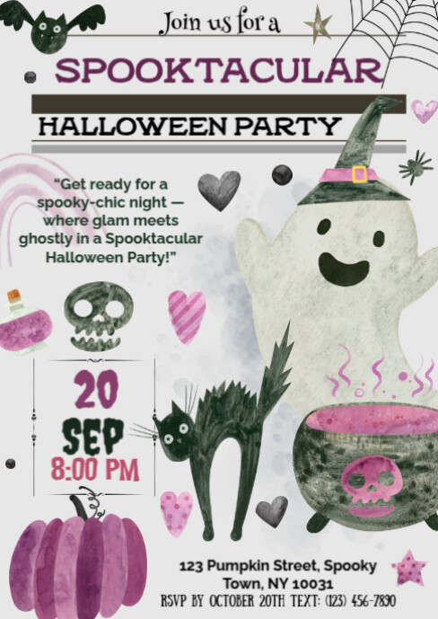 spooktacular halloween party invitation Template | PosterMyWall