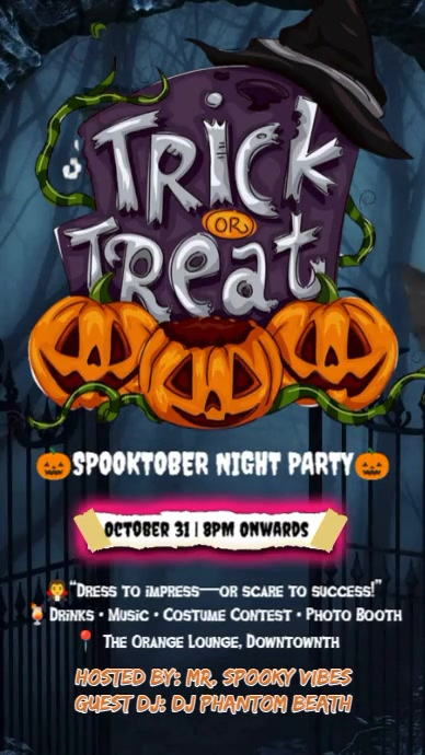 Spooktober Nght Party Template | PosterMyWall