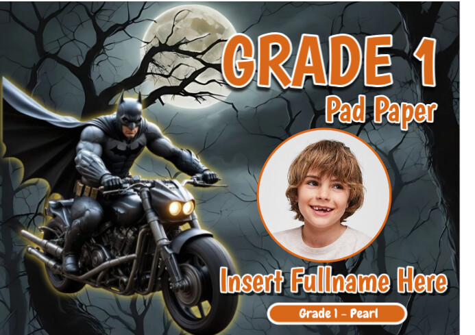 Spooky Grade 1 Pad Paper Cover Template | PosterMyWall