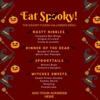 spooky Halloween animated menu Template | PosterMyWall