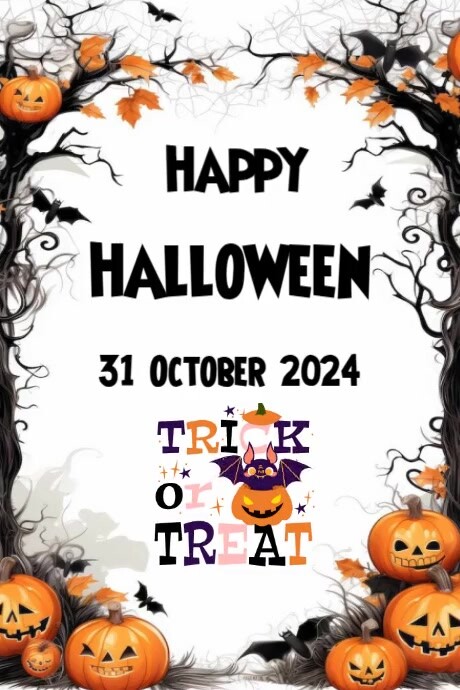 Spooky Halloween clipart Template | PosterMyWall