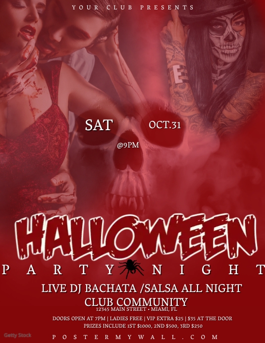 Spooky Halloween Club Flyer Template | PosterMyWall