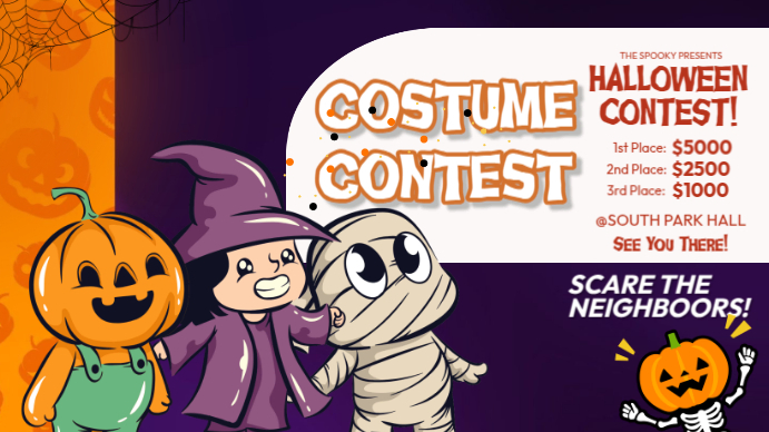 Spooky Halloween Costume Contest Template | PosterMyWall