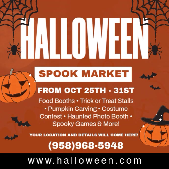 Spooky Halloween Market Template | PosterMyWall