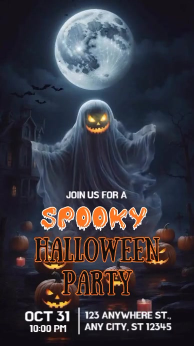 Spooky Halloween Night Ads Template | PosterMyWall