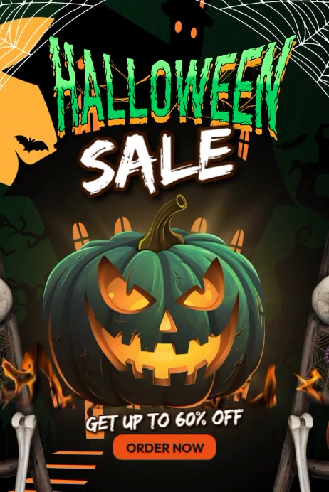 Spooky Halloween Sale Flyer Template | PosterMyWall
