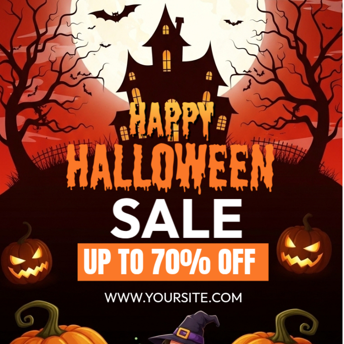 Spooky Halloween Sale Flyer Template | PosterMyWall