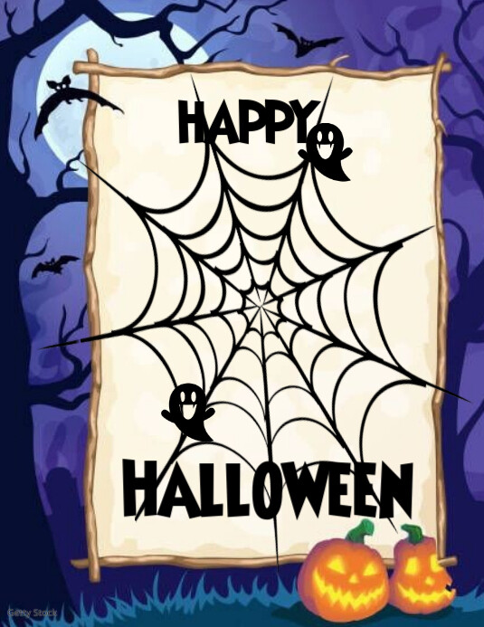 Spooky happy Halloween greetings Template | PosterMyWall
