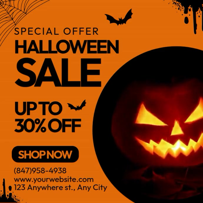 Spooky Savings Halloween Sale Template | PosterMyWall