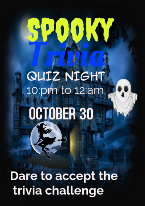 SPOOKY TRIVIA Template | PosterMyWall