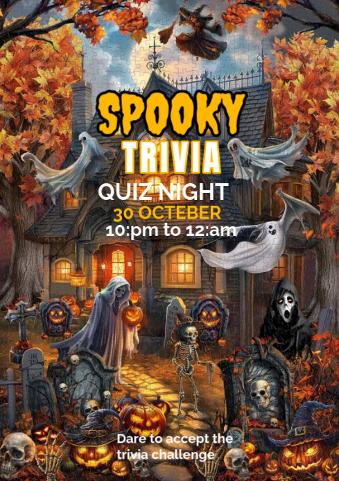 Plantilla de SPOOKY TRIVIA NIGHT | PosterMyWall