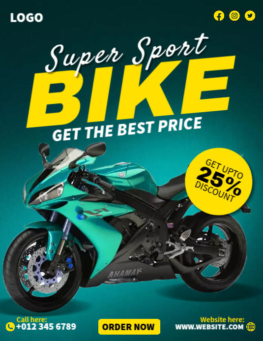 Copy of Sport Bike Ads | PosterMyWall