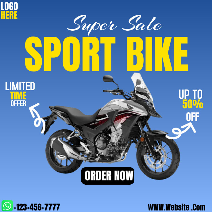 sport bike Template | PosterMyWall