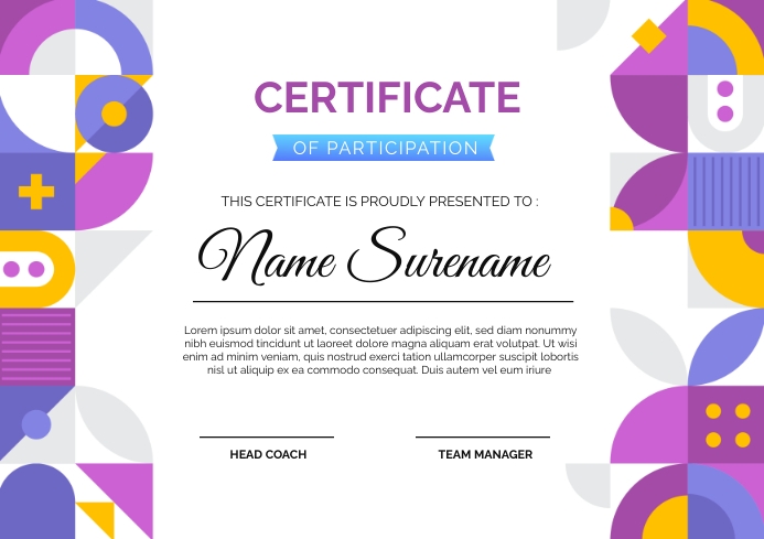 Sport Certificate template | PosterMyWall