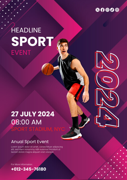 Sport Event Poster Flyer Template | PosterMyWall