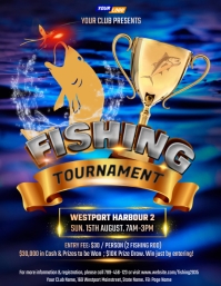 Sport fishing tournament flyer design Template | PosterMyWall