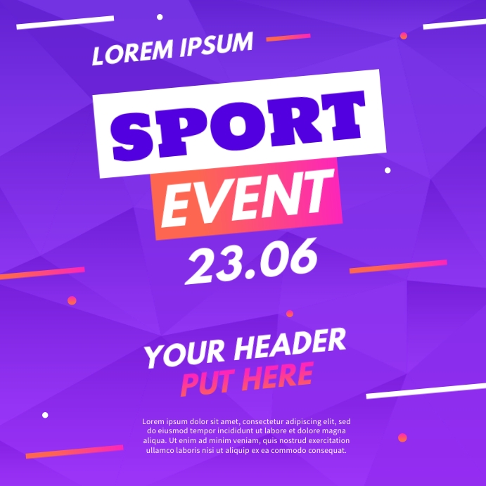 SPORT INSTA.C Template | PosterMyWall