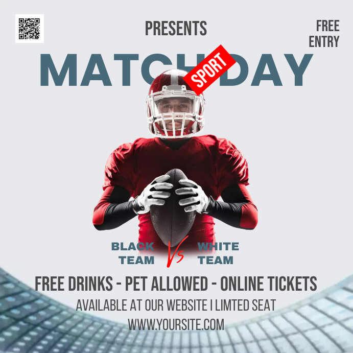 Sport Match Day Poster Template | PosterMyWall
