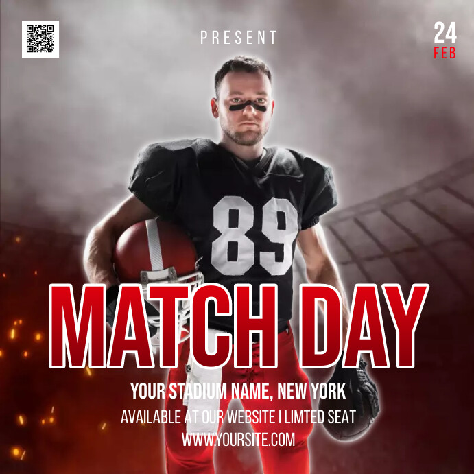 Sport Match Day Poster Template | PosterMyWall