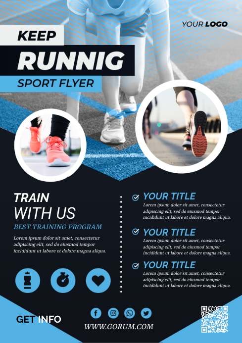 SPORT RUNNING FLAYER TEMPLATE | PosterMyWall