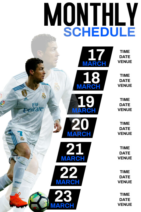 SPORT SCHEDULE POSTER TEMPLATE | PosterMyWall