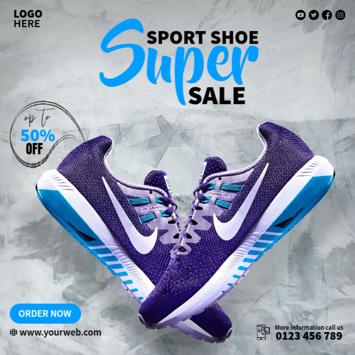 Sport Shoe Ads Template | PosterMyWall