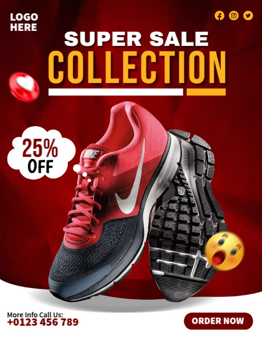 Sport Shoe Ads Template | PosterMyWall