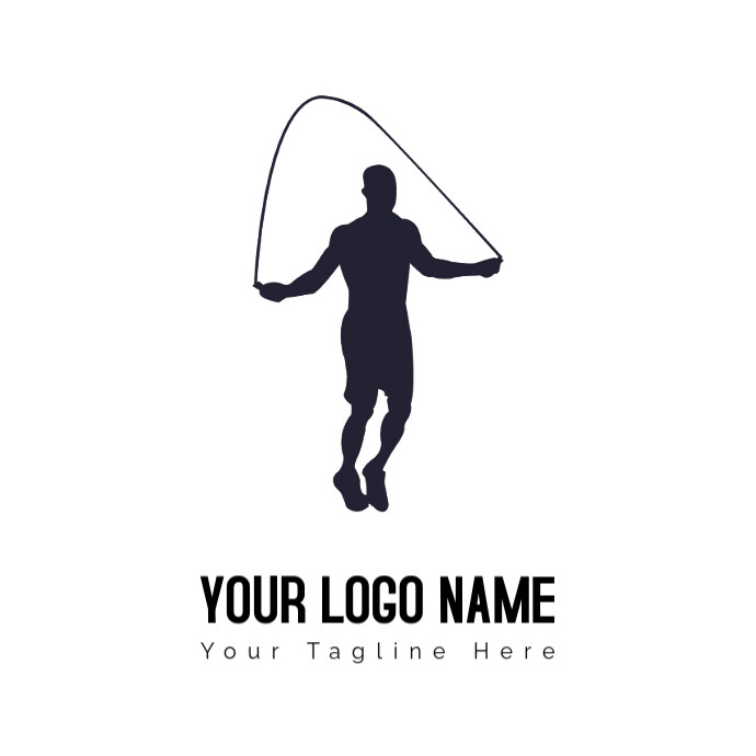 Sport Silhouette Jump Ropes Athlete Logo Template | PosterMyWall