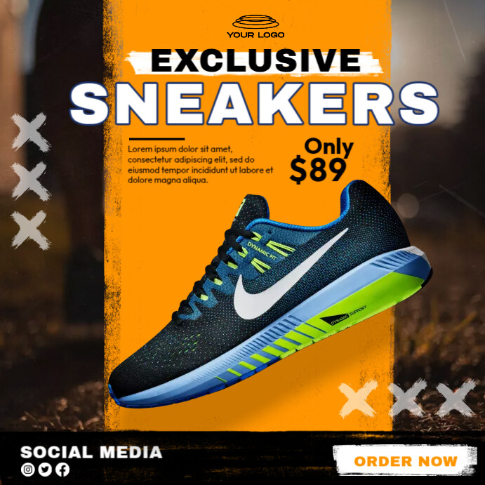Sport Sneaker Facebook Post Template | PosterMyWall