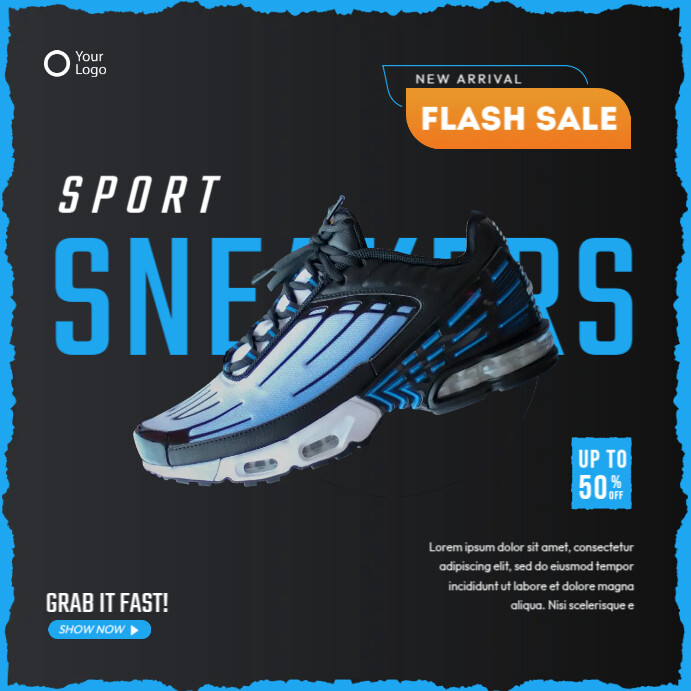 Sport Sneakers Ads Template | PosterMyWall