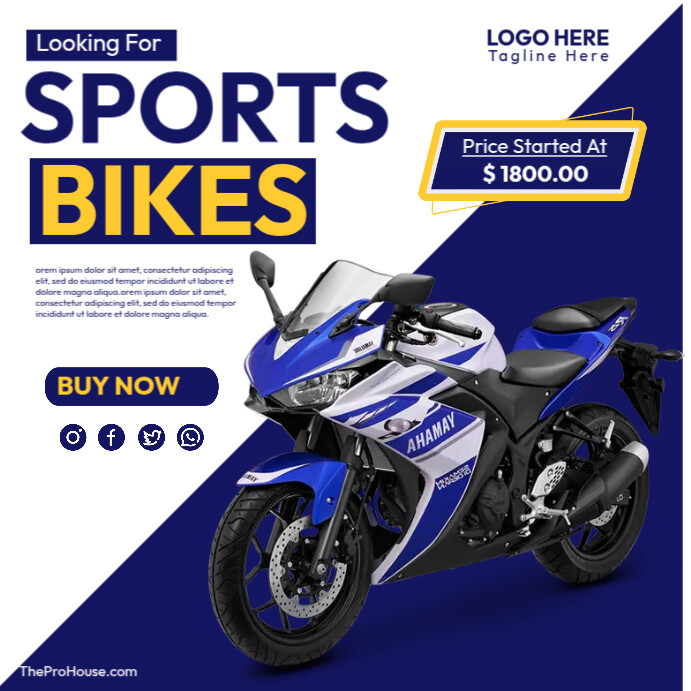 Sports Bike Template | PosterMyWall