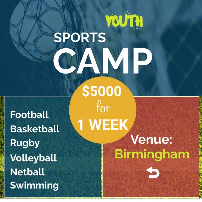SPORTS CAMP Template | PosterMyWall