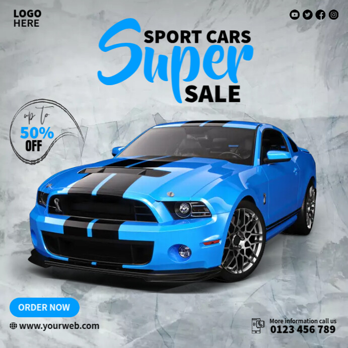 Copy of Sports Car Template | PosterMyWall