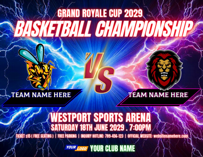 Sports Game Schedule Template | PosterMyWall