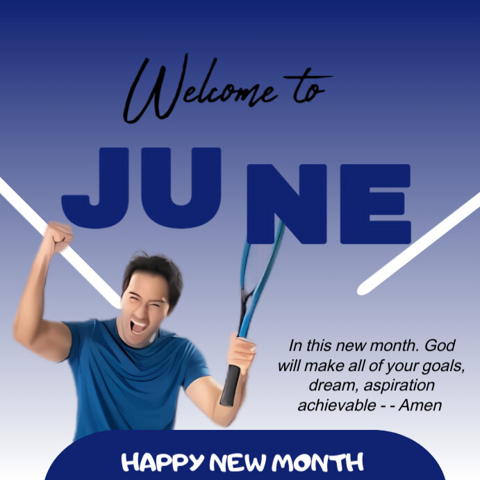 Sports new month greetings Design template | PosterMyWall