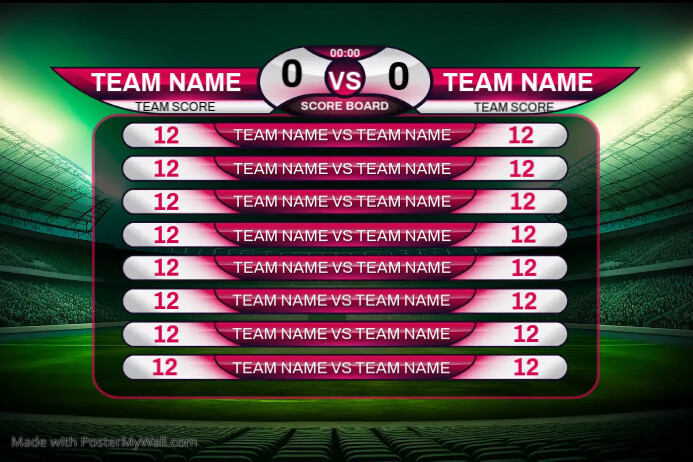 Copy of Sports schedule design | PosterMyWall