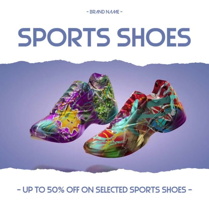 Sports Shoes Sale - Square Video Ad Template | PosterMyWall