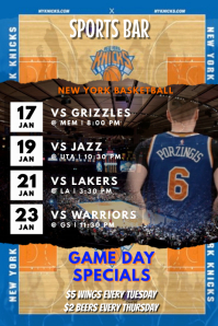 Sports Schedule Poster Template | PosterMyWall