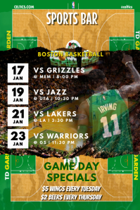 sports team schedules flyer template | PosterMyWall
