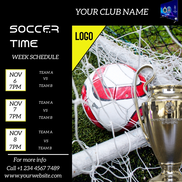 sports team schedules flyer template | PosterMyWall