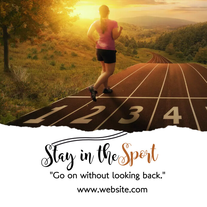 Sports Themed Instagram Post with Athlete Pic Template | PosterMyWall