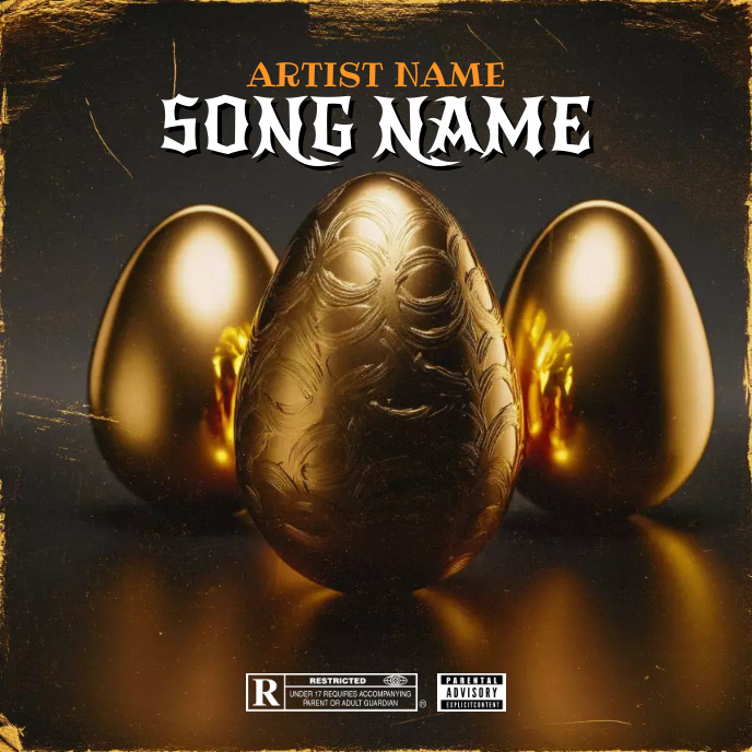 spotiffy deezer Album Cover music Golden eggs Template | PosterMyWall