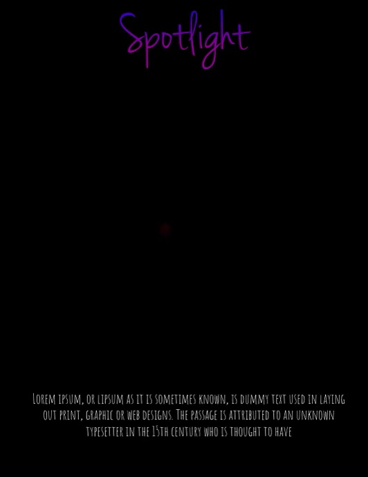 Spotlight Flyer Template | PosterMyWall